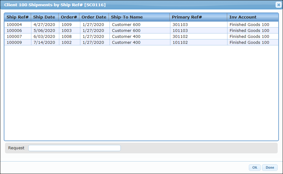 Viewing History Inquiries - Order/Shipment Processing